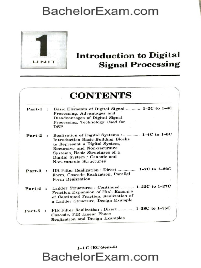 Digital Signal Processing Full PDF | PDF | Digital Signal Processing | Analog To Digital Converter