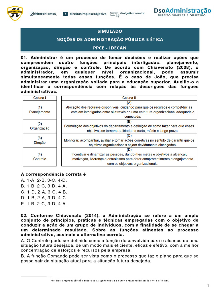 Simulado Ppce Dso 24 05 24 | PDF