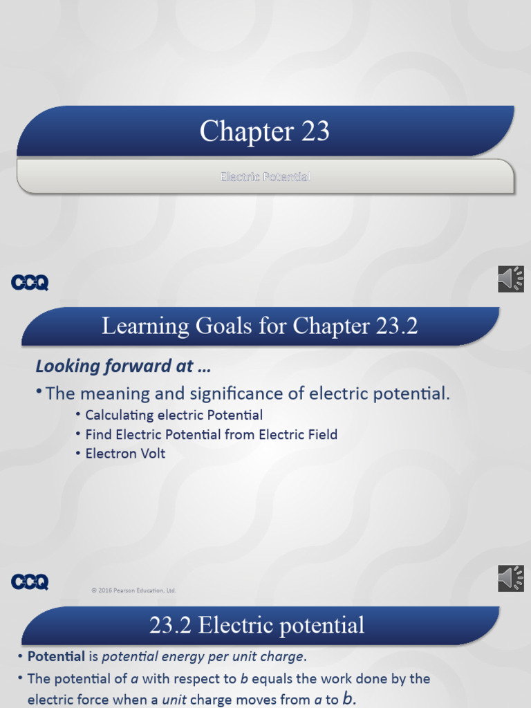 Understanding Electric Potential Basics | PDF | Electronvolt | Electric Field