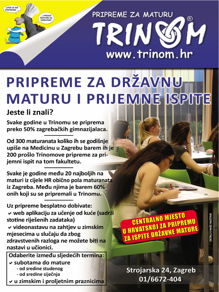 Trinom Pripreme Za Maturu Katalog | PDF