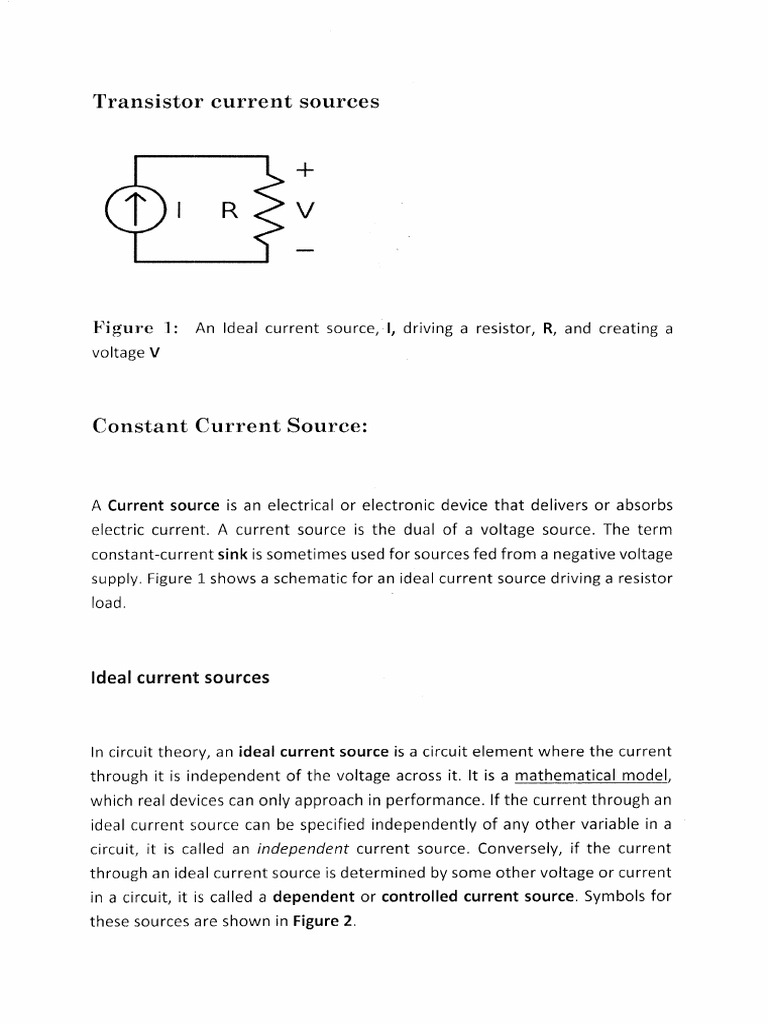 Constant Current Source Pdf Physical Quantities Electronic