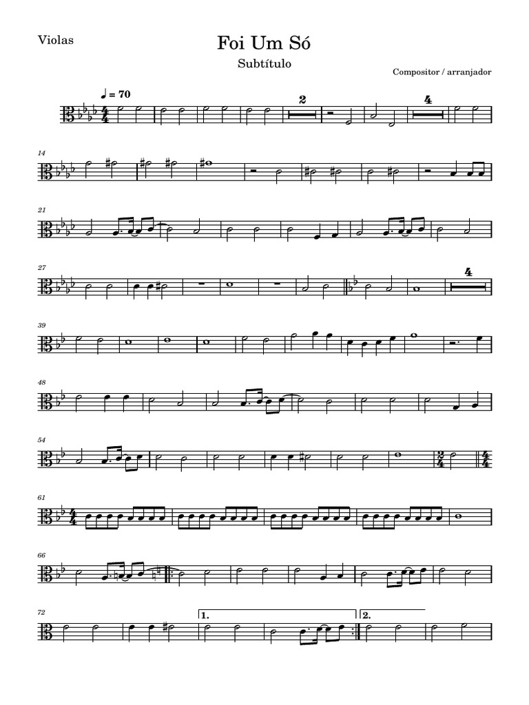 Foi Um Só-Violas | PDF