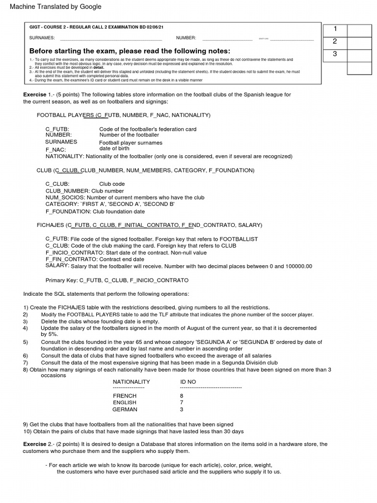 2021 Examen_BD_02_Junio_2021 (1) | PDF | Data Management Software | Information Retrieval