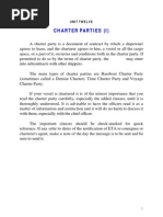 Charter Party Agreement Overview | PDF | Cargo | Ships
