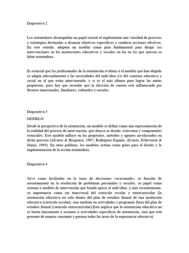 orientacion | PDF | Plan de estudios | Las emociones