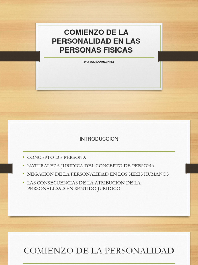 Comienzo de La Personalidad en Las Personas Físicas | PDF