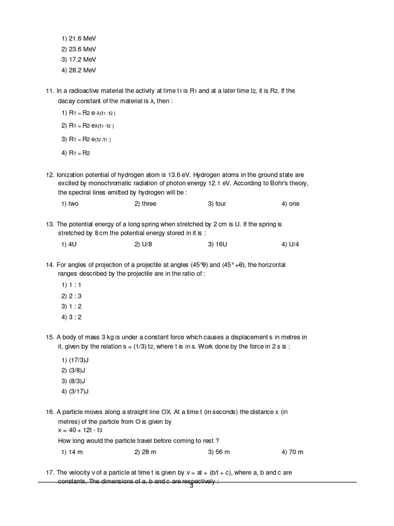 Aw 2 | PDF | Electronvolt | Atoms