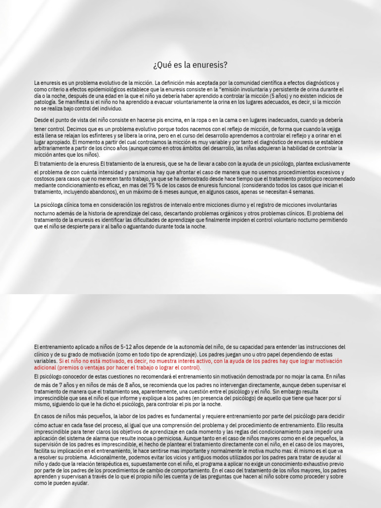 Qué Es La Enuresis - Guía para Padres PDF | PDF | Orina nocturna al ...