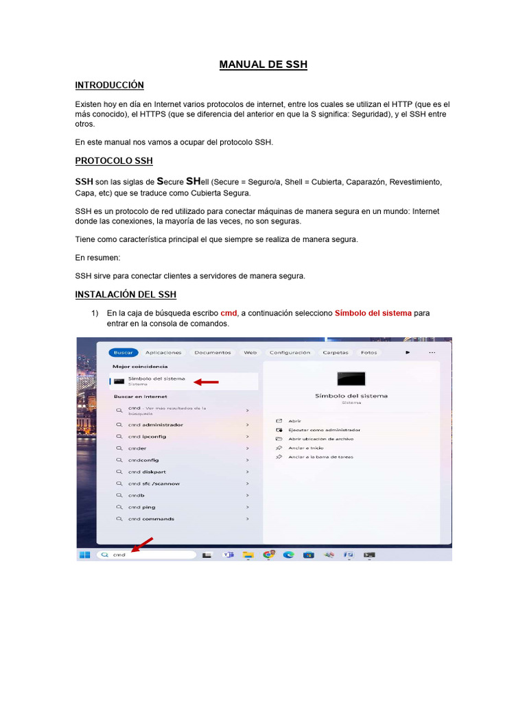Manual de SSH | PDF | Protocolo de transferencia de archivos | Internet