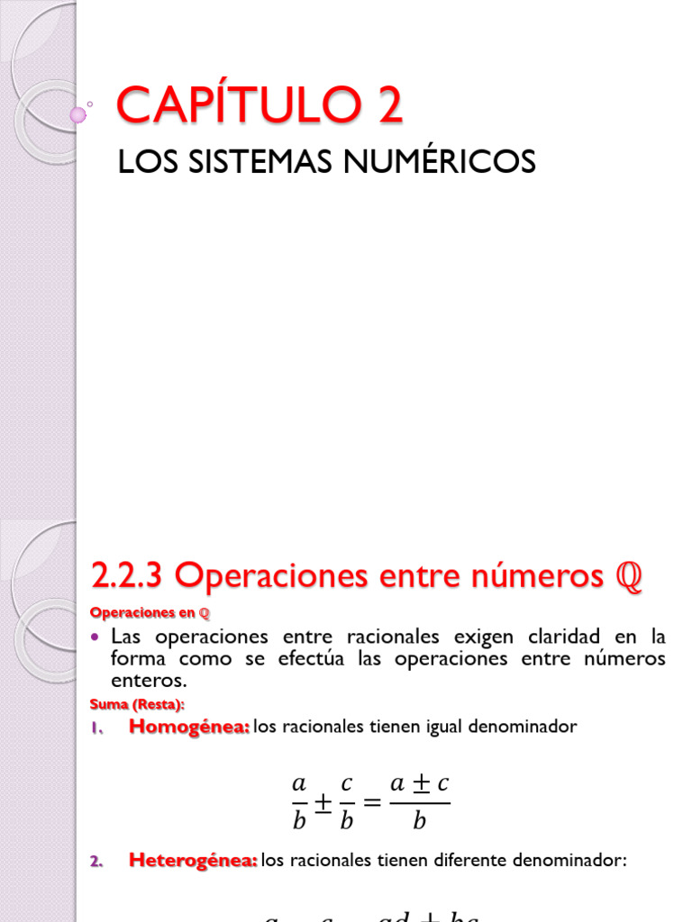 Operaciones con Números Racionales ℚ | PDF | División (Matemáticas ...