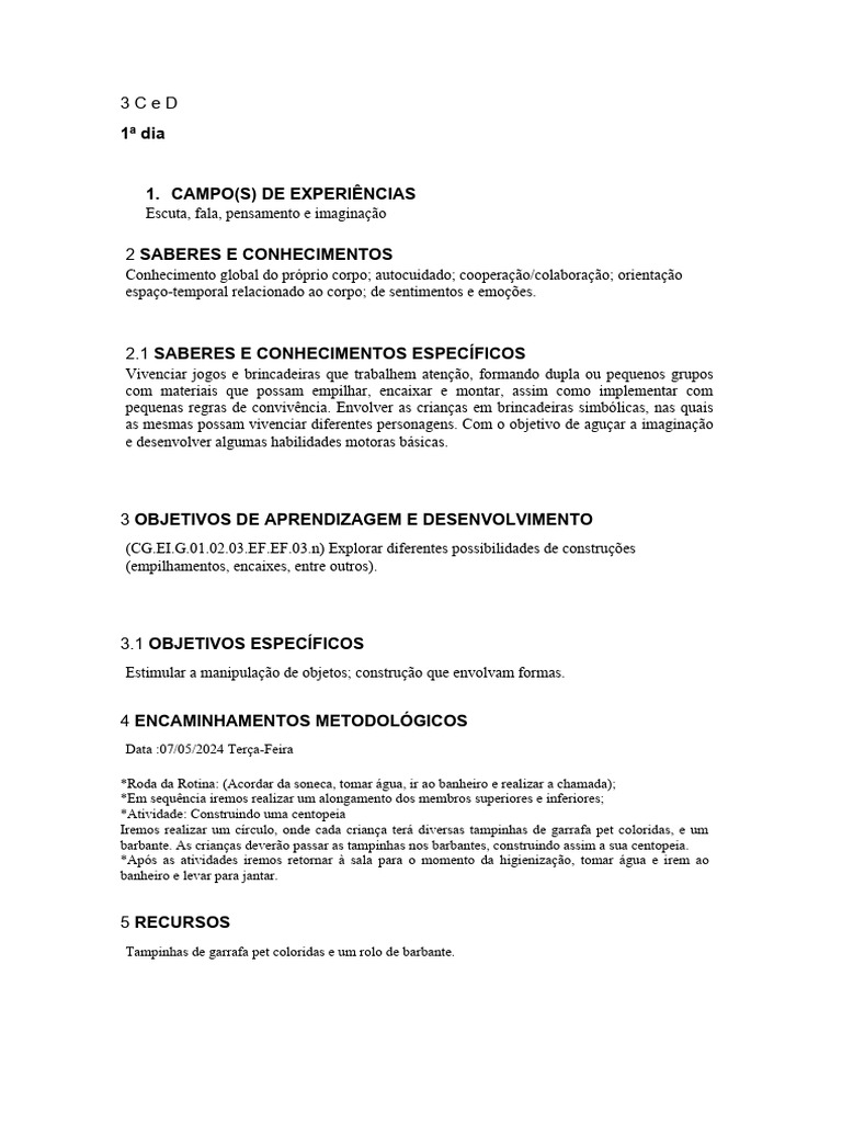 Plano de Aula 3B e C | PDF | Carreira e Crescimento | Autoajuda