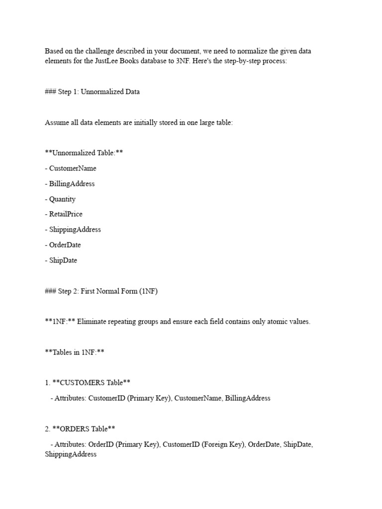 Database Normalization Guide | PDF | Data Model | Information Technology