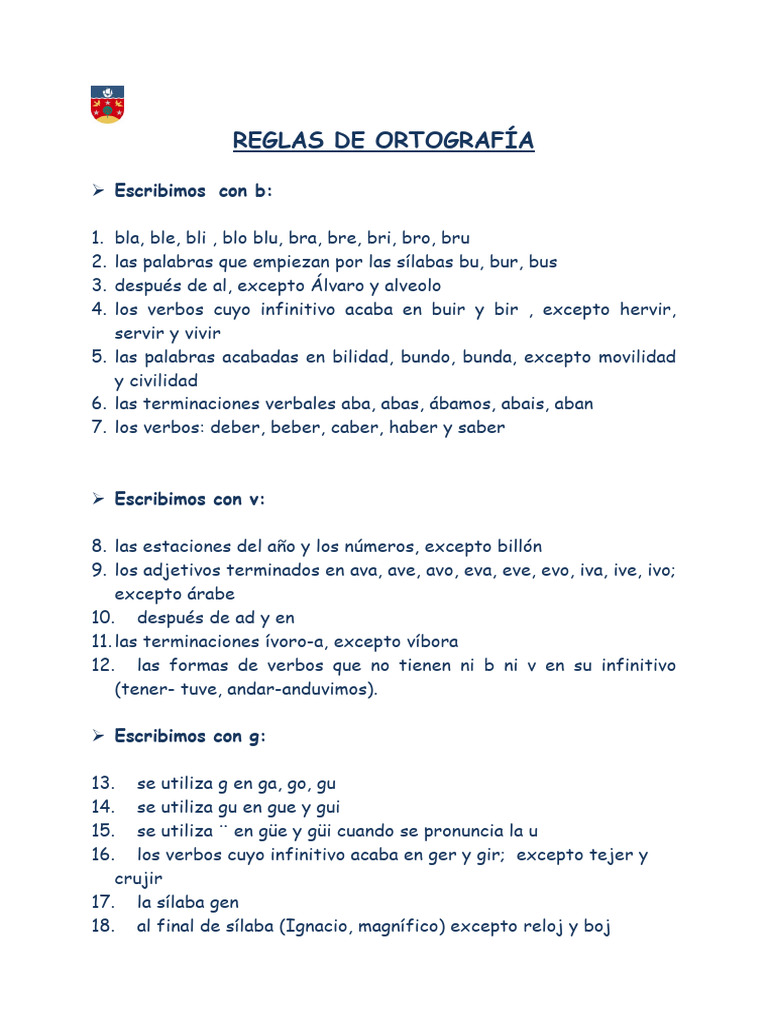REGLAS DE ORTOGRAFÍA | PDF | Lingüística | Idiomas