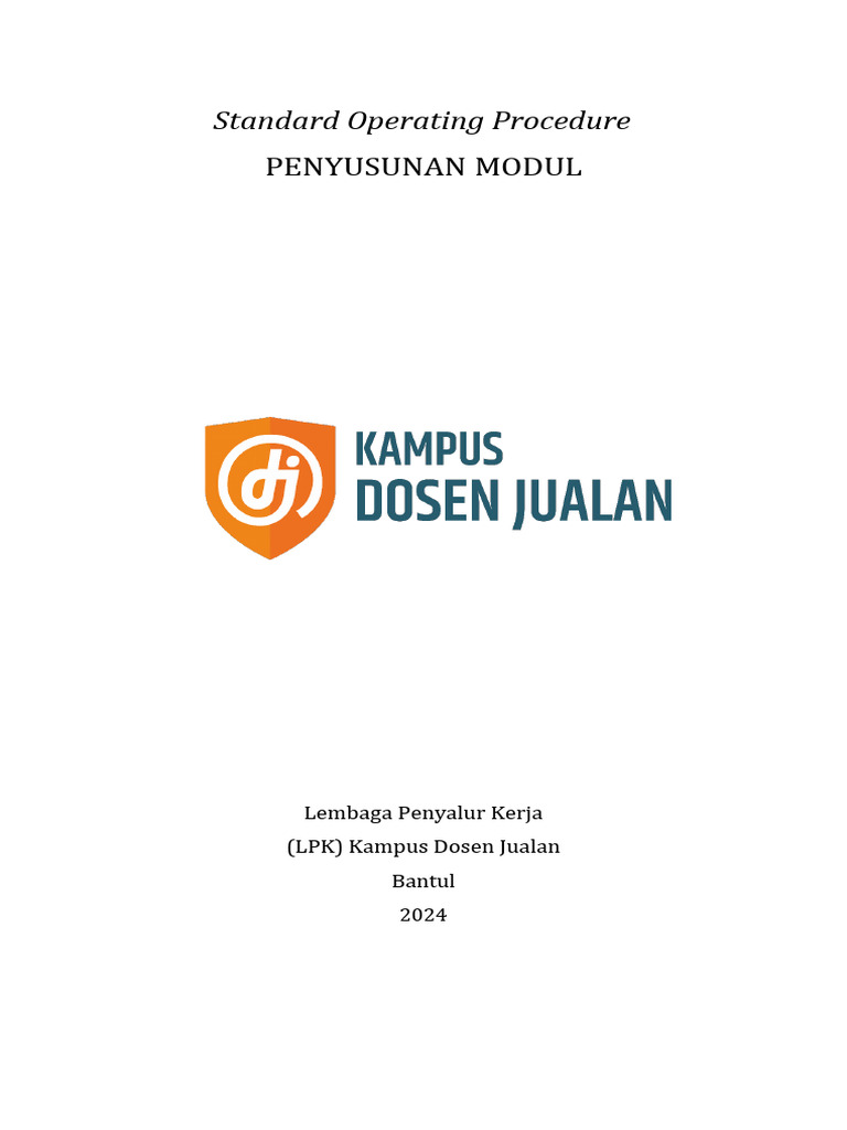 Sop Pembuatan Modul Revisi Terbaru | PDF