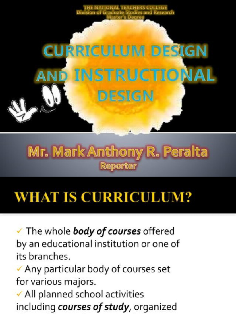 Curriculum Design & Instructional Design | PDF