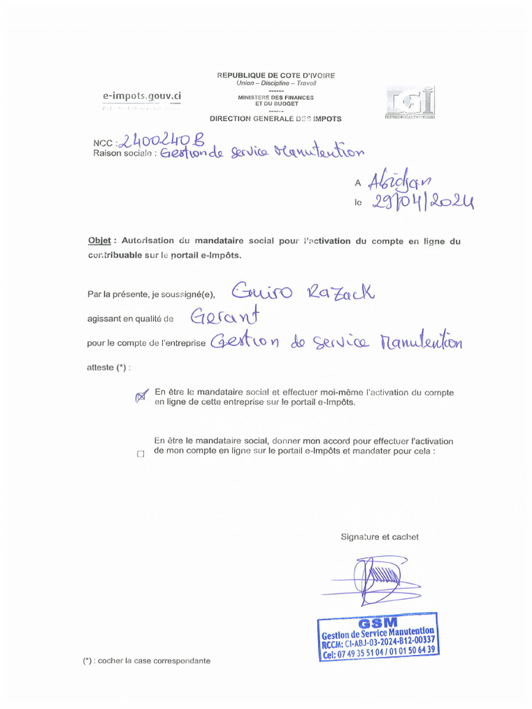 AUTORISATION | PDF