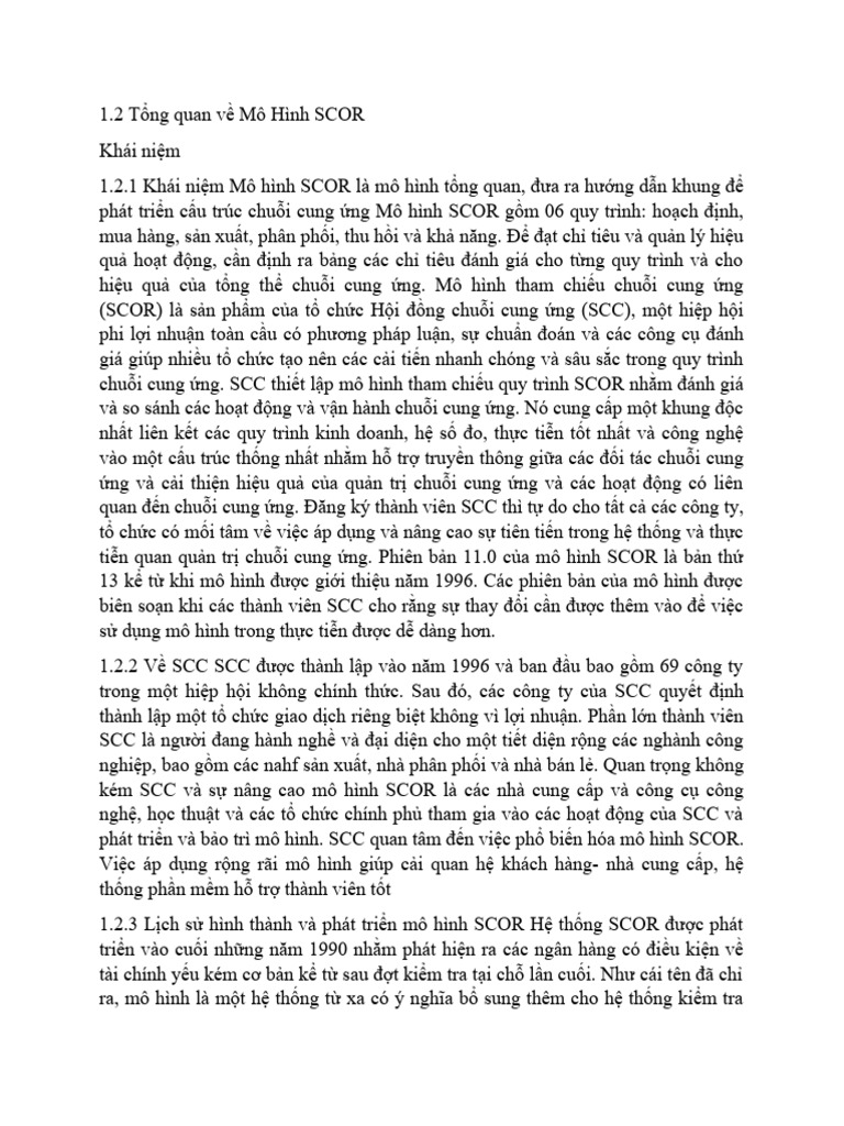 Tổng-quan-về-Mô-Hình-SCOR | PDF