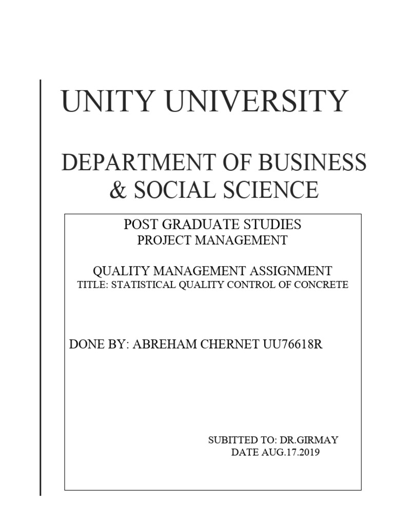 Statistical Quality Control Of Concrete 1 Download Free Pdf