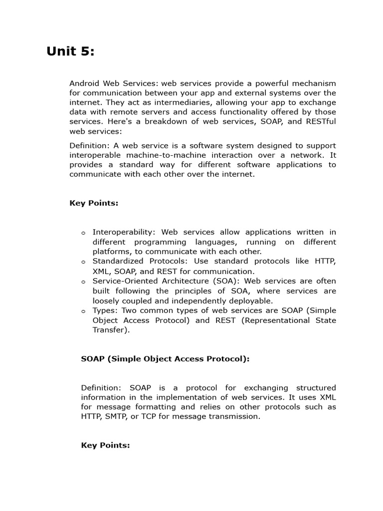 Unit 5 | PDF | Soap | Web Service