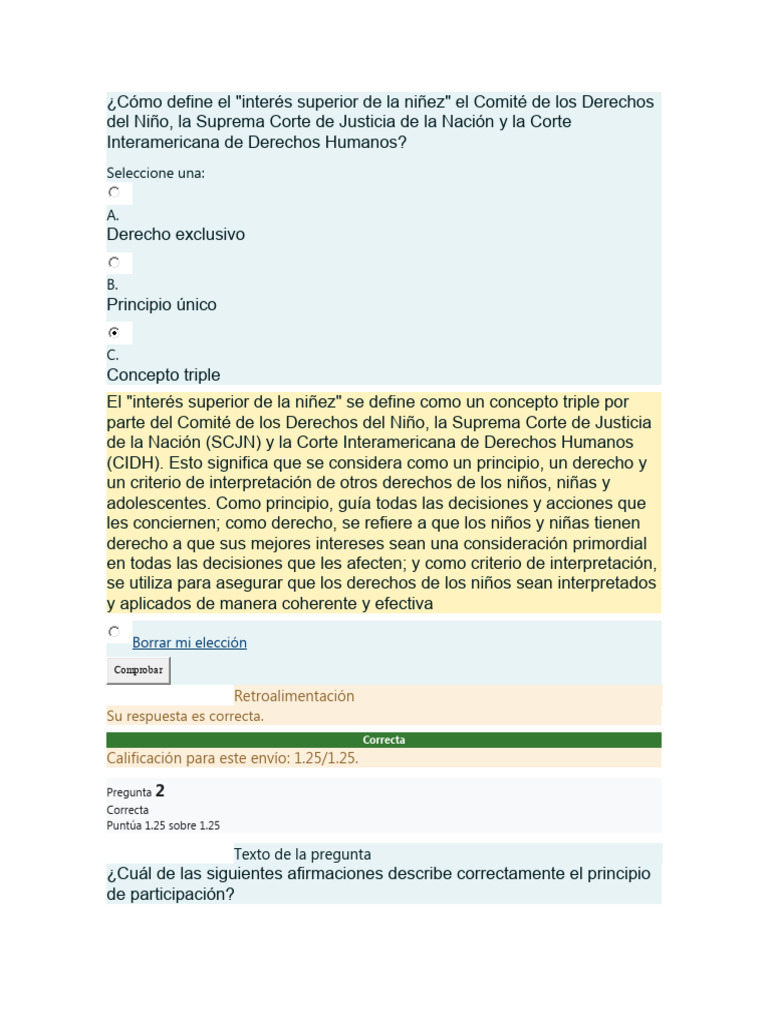 Respuestas Modulo 2 | PDF | Convención de los Derechos del Niño | Derechos de los niños