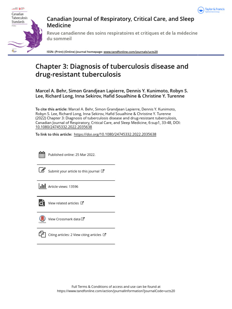 03-Chapter 3 - Diagnosis of Tuberculosis Disease and Drug-Resistant ...