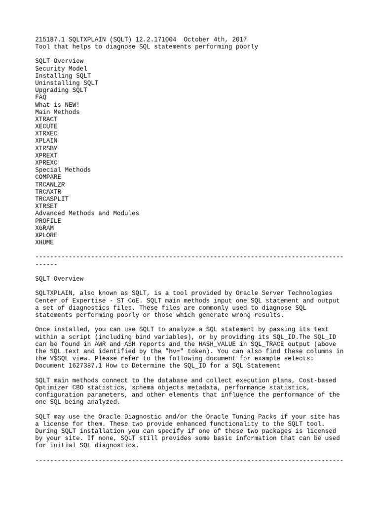 SQLT Instructions | PDF | Filename | Computer File