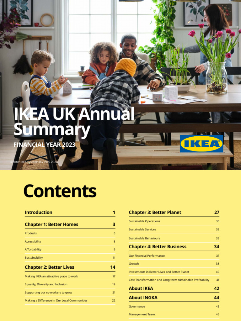 IKEA UK Financial Summary 2023 | PDF | Cost Of Living | Sustainability