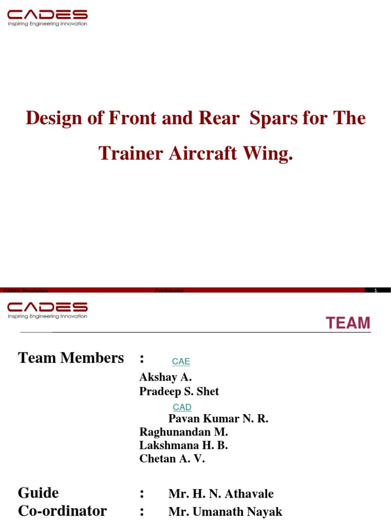 WING SPAR Presentation | PDF | Airfoil | Spar (Aeronautics)