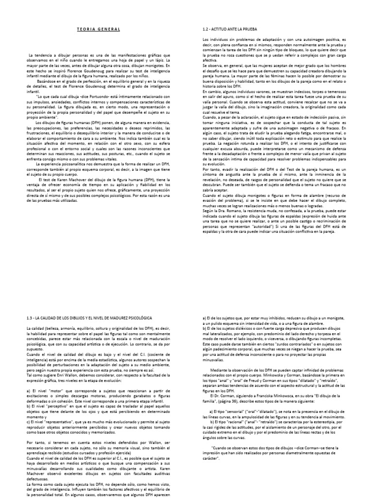 T E O R I A G E N E R A L - Dibujo Persona Humana | PDF | Grafología ... T E O R I A G E N E R A L - Dibujo Persona Humana | PDF | Grafología ...