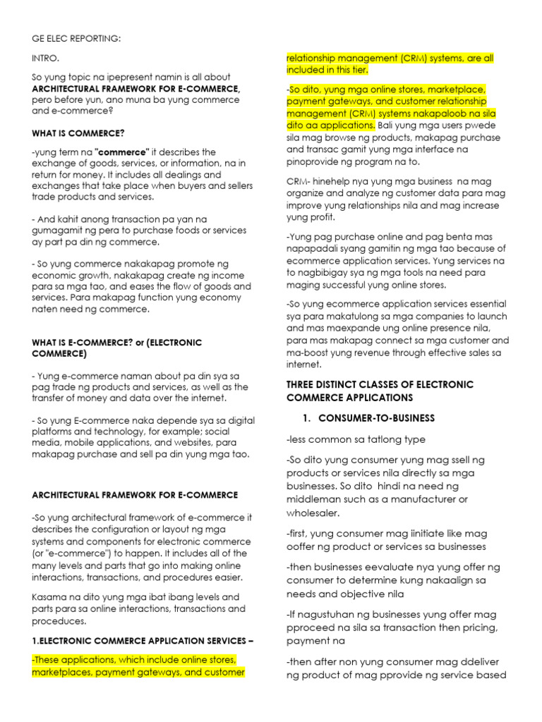 Ge Elec Reporting | PDF | E Commerce | Commerce