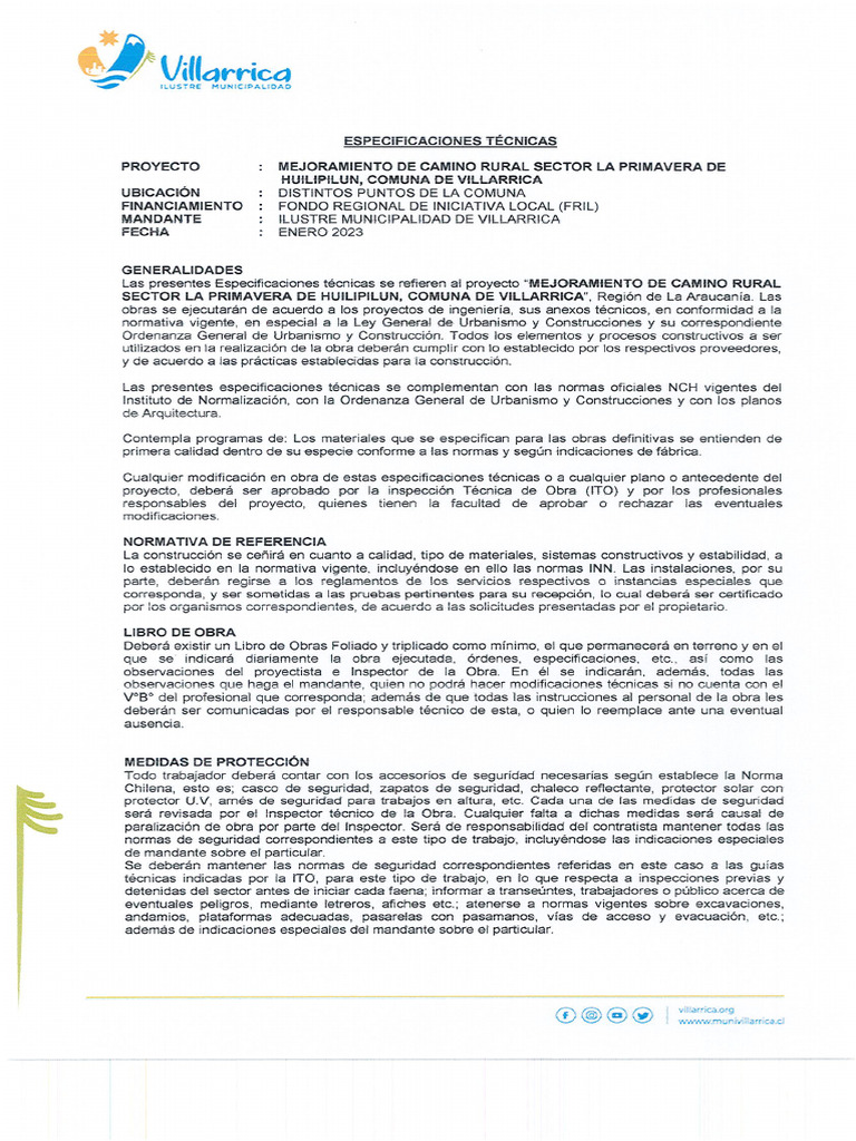 TRET - Especificaciones Tecnicas | PDF