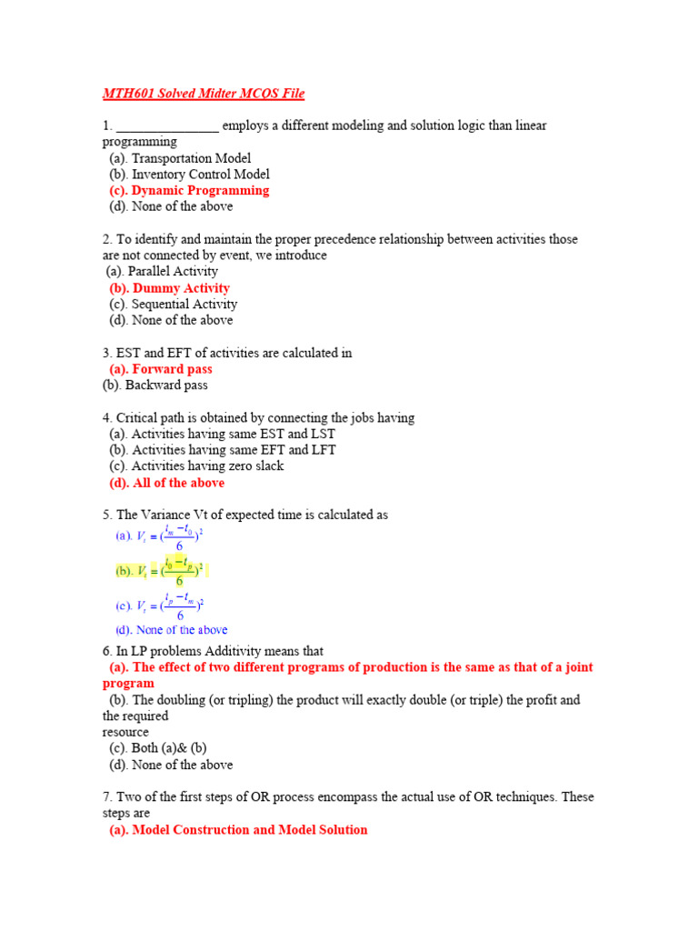 Mth601 Midtern Solved MCQ Mega File Done | PDF | Mathematical Optimization | Function (Mathematics)