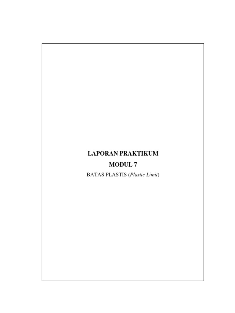 Modul 7 Batas Plastis | PDF