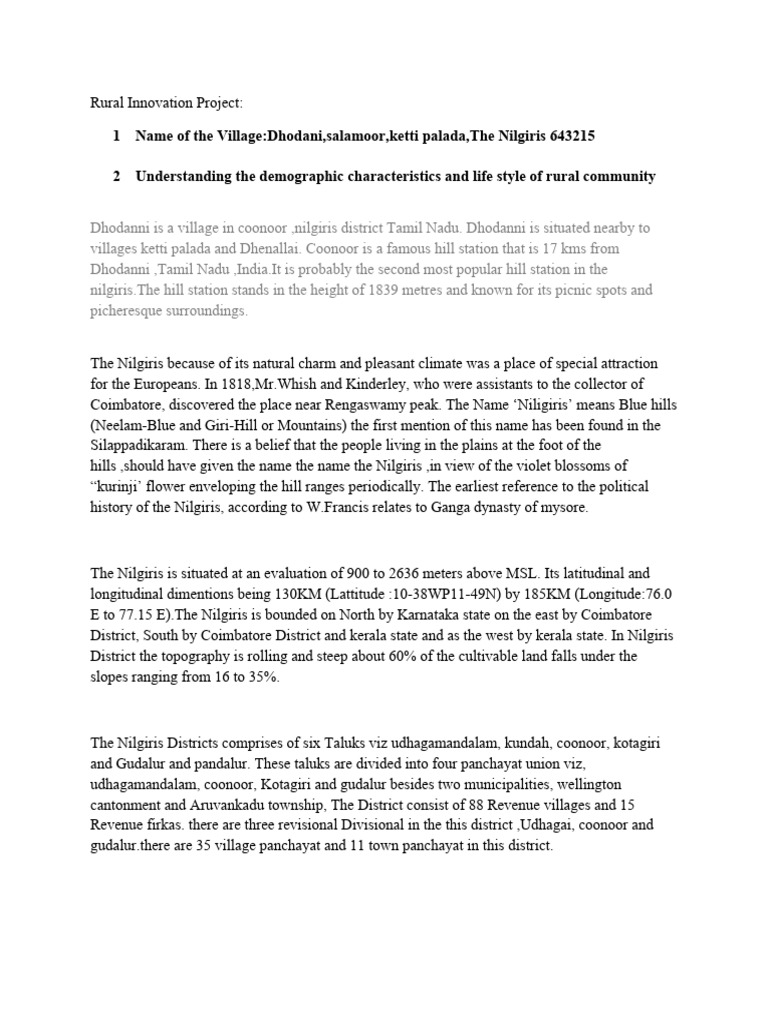 Rural Innovation Project New | PDF | South Asia