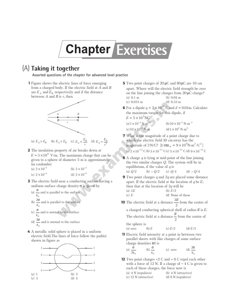 NEET Objective Physics Volume 2 PDF Electric Field Force