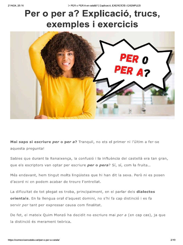 Per o Per A | PDF