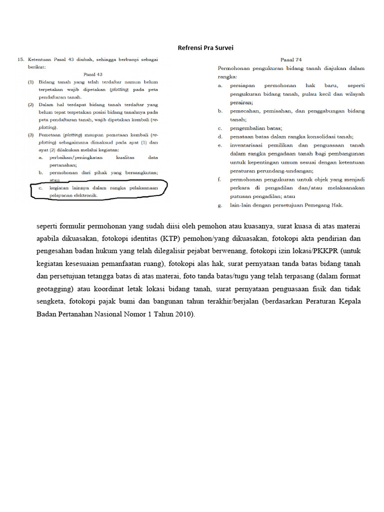 Refrensi Pra Survei | PDF