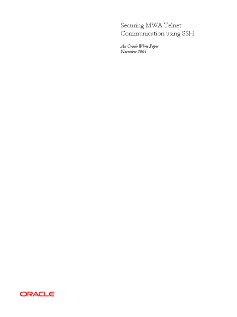 Secure Telnet White Paper | PDF | Secure Shell | Port (Computer Networking)