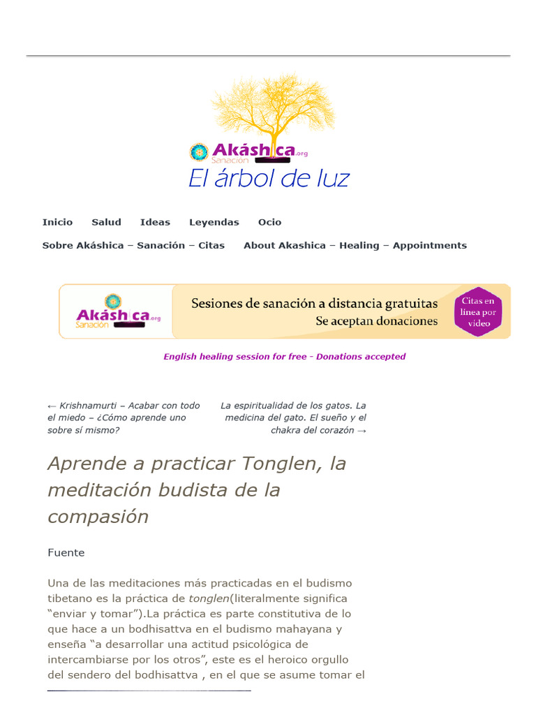 Aprende a practicar Tonglen, la meditación budista de la compasión ...