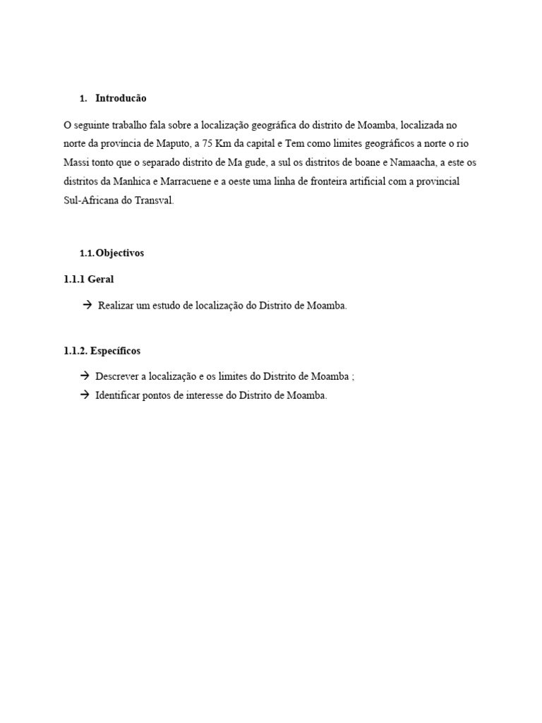 1 Caracterizacao Do Distrito de Moamba | PDF | Mapa | Geografia