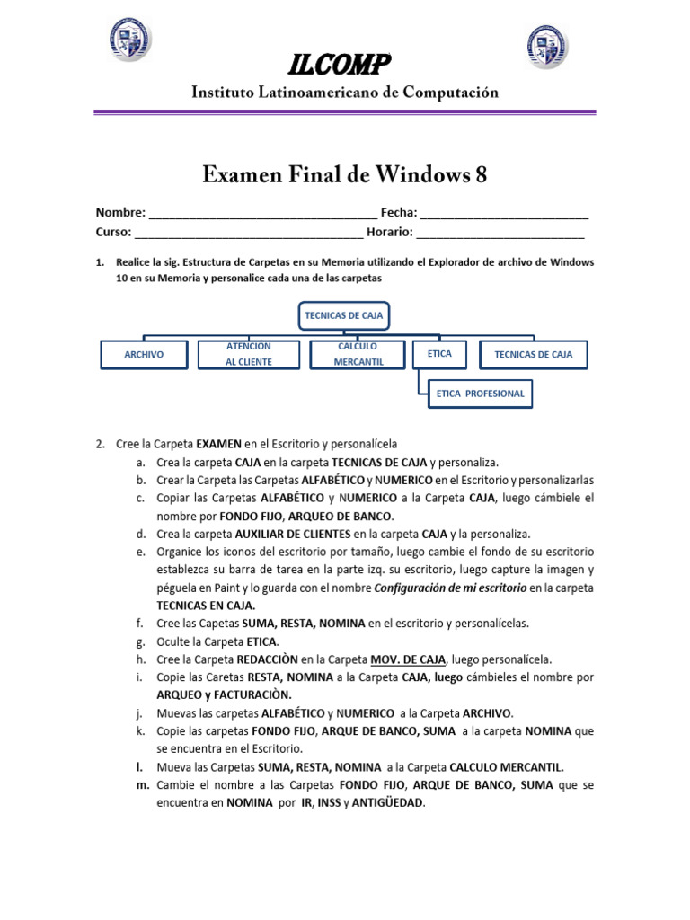 Examen Final de Windows 10 #2 | PDF | Archivo de computadora | Familias de sistemas operativos