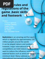 Different Types of Stance in Badminton | PDF | Sports | Athletic Sports