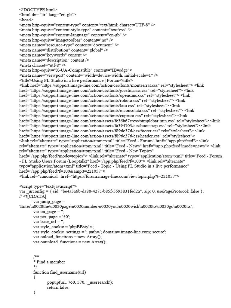 Using FL Studio in a live performance Forum 2 | PDF | Internet Forum ...