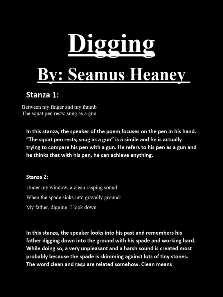 Digging_poem_notes | Download Free PDF | Peat