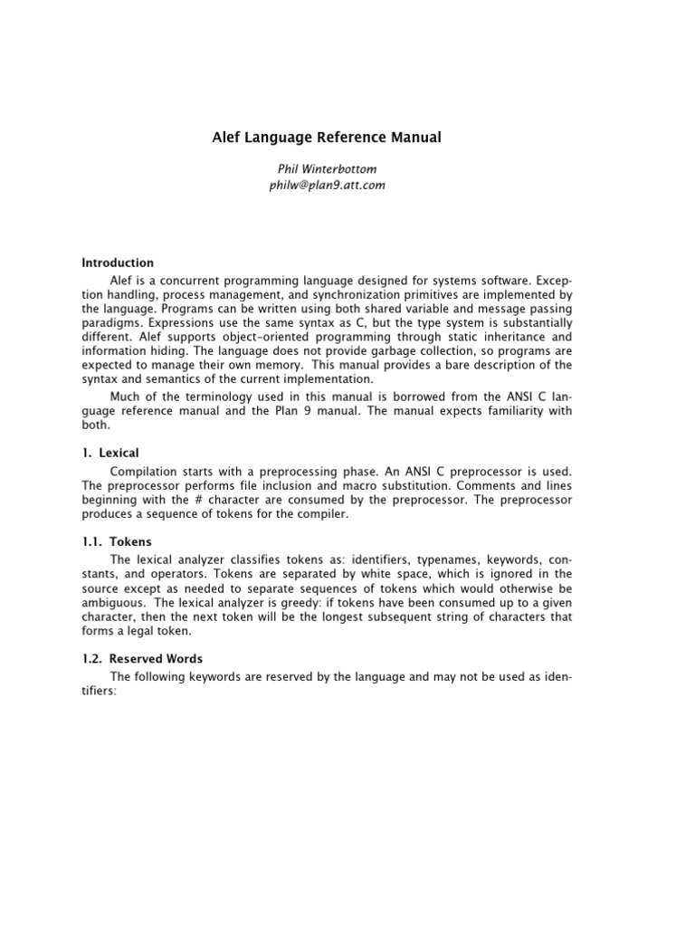 alef | PDF | Computing | Software Engineering