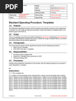 Manufacturing SOP Template | PDF