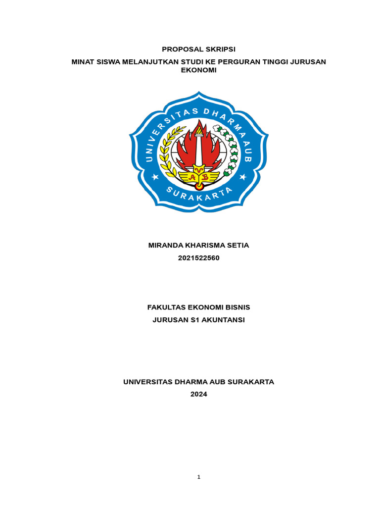 Proposal Skripsi Miranda Kharisma Setia 2021522560 | PDF