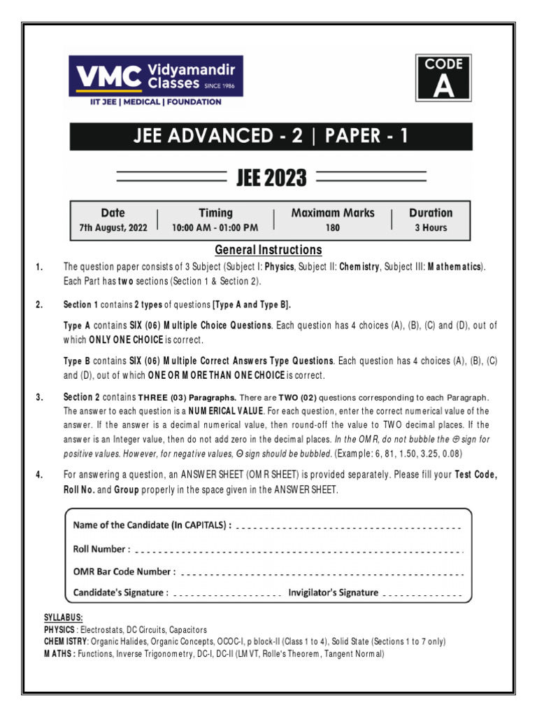 JEE Advanced 2023 Paper Download Guide | PDF | Crystal Structure | Numbers