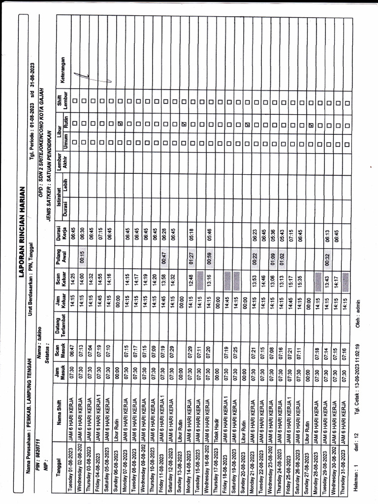 Scan Absen Finger Spot | PDF