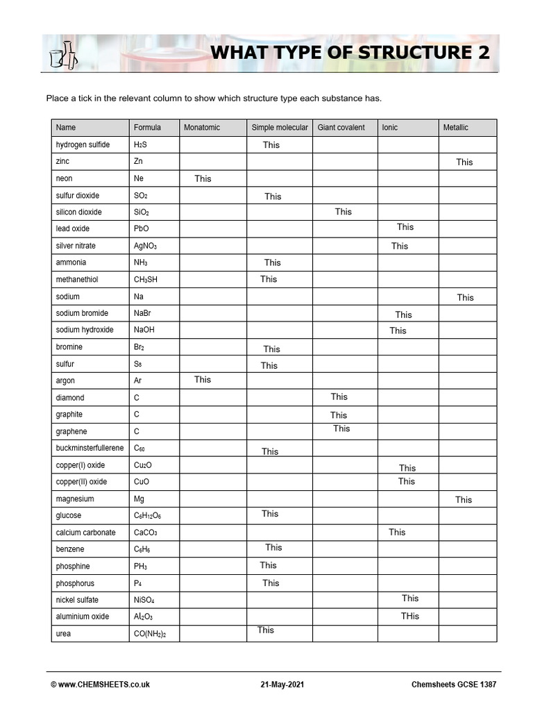 Structure Types of Chemical Substances | PDF | Oxide | Sodium